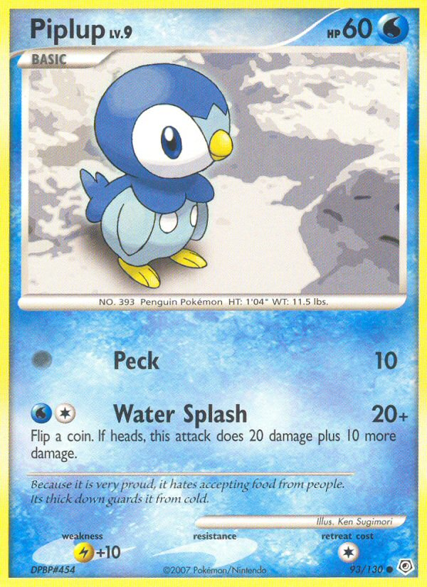 Piplup (93/130) [Diamond & Pearl: Base Set] – Troll Aus PTY LTD